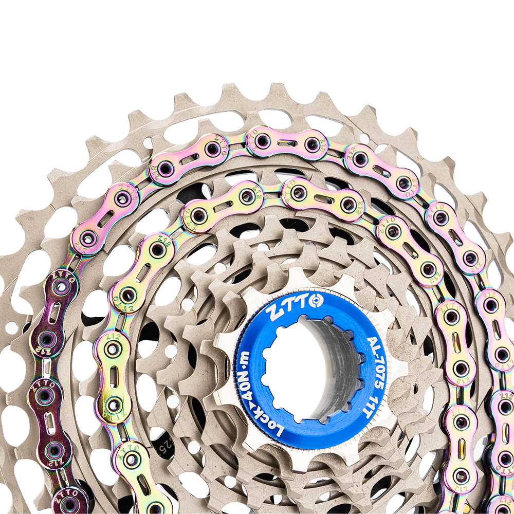 ZTTO MTB Road Bike Chain 8/9/10/11/12S Chain Rainbow Gold Silver For ...