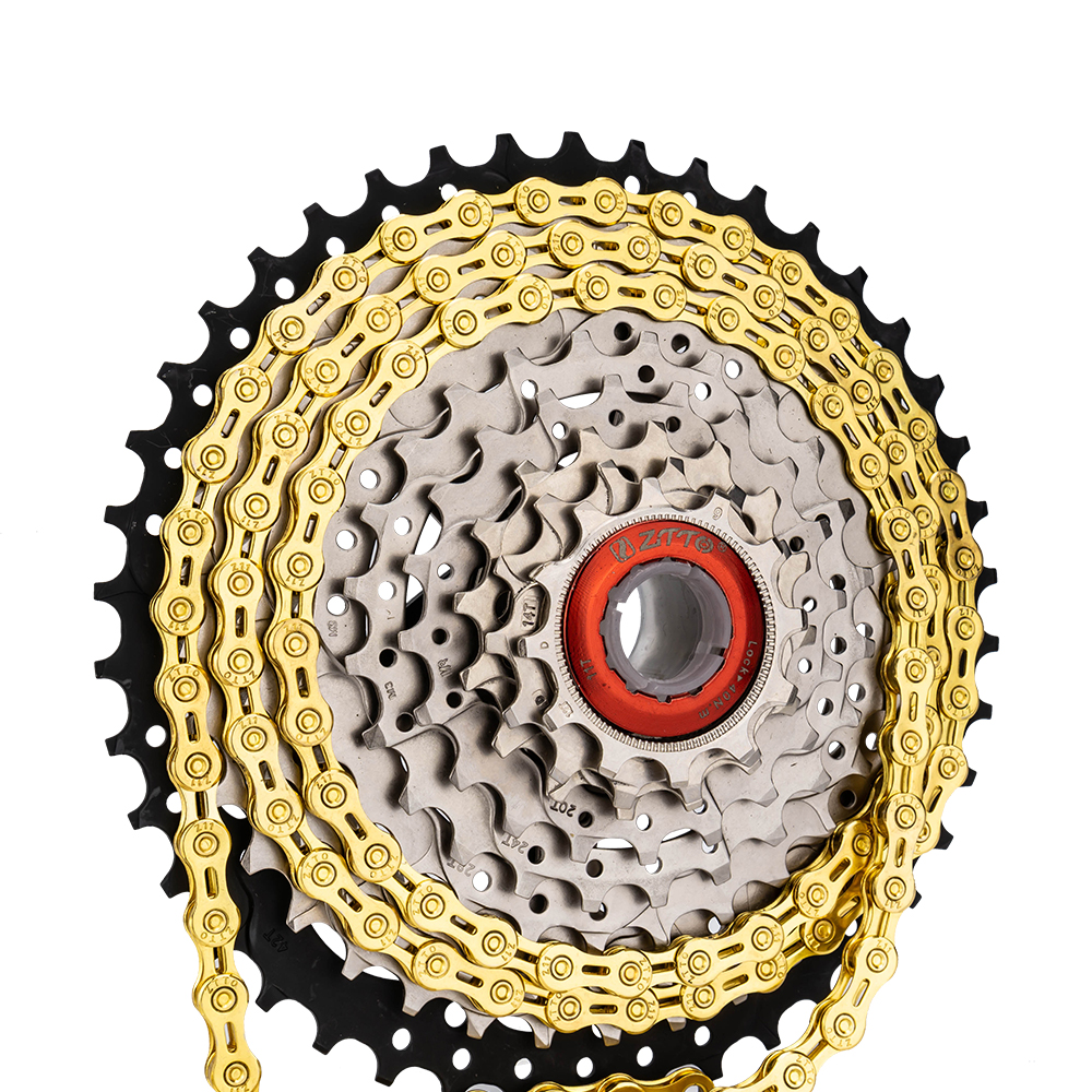 ZTTO MTB Road Bike Chain 8/9/10/11/12S Chain Rainbow Gold Silver For ...