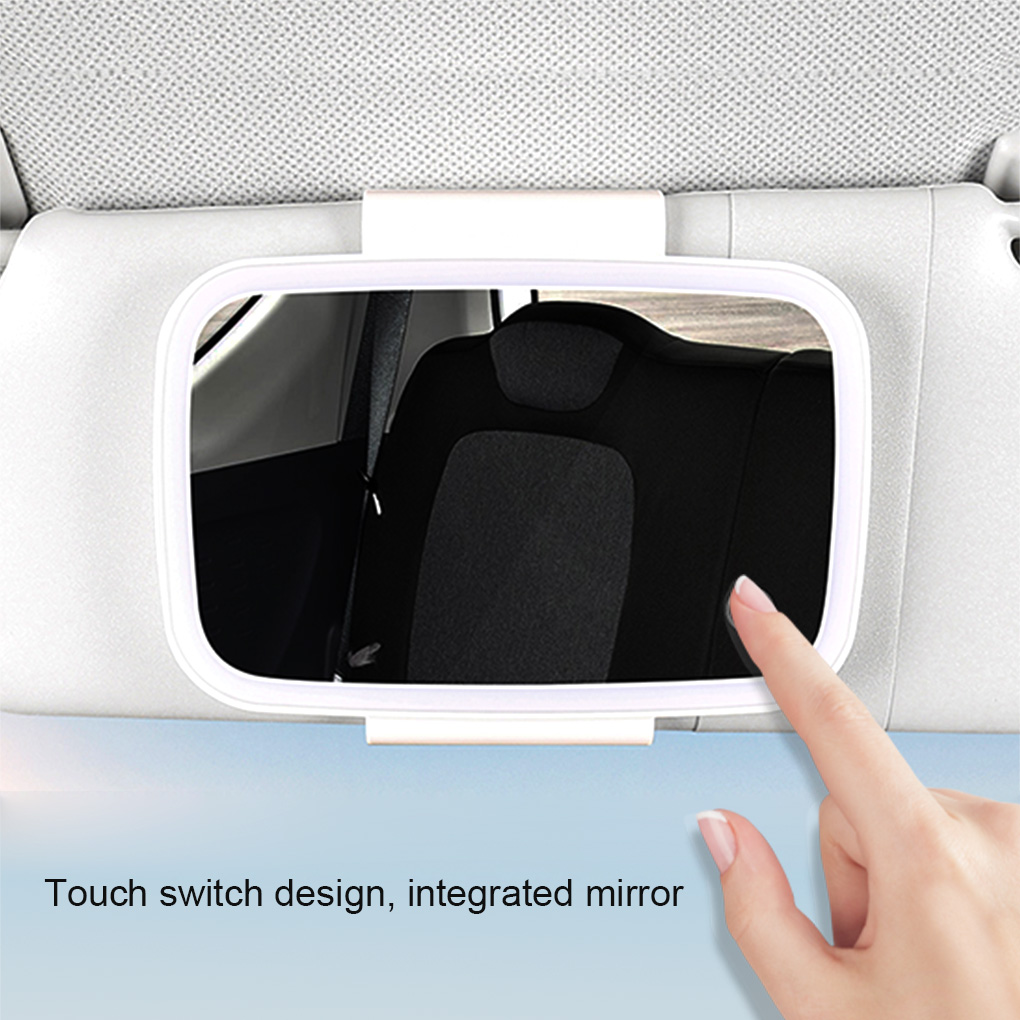Universal USB rechargable Car vanity Mirror Sun Visor Mirror Dimmable ...