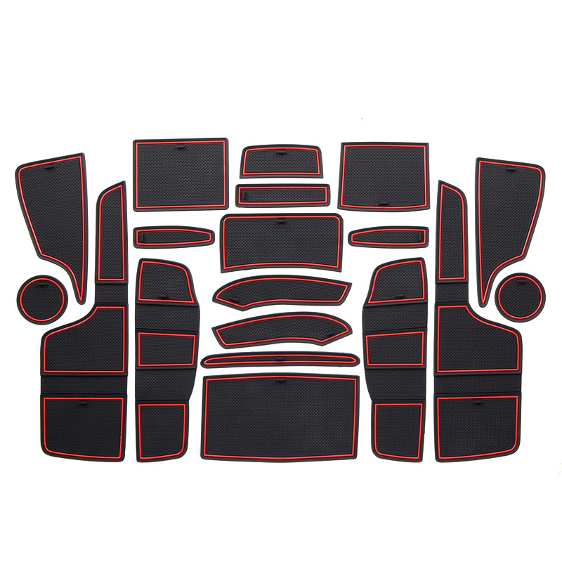 Anti-Slip Rubber Mats for Ford Ranger 2015 T7 Car Door Slot Mat Cup ...