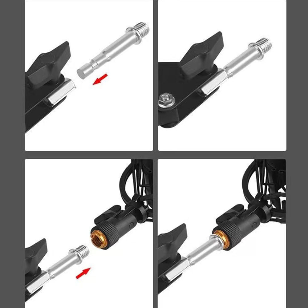 Microphone Cantilever Stands Accessories Adapter Head 3/8 Screw Knob ...