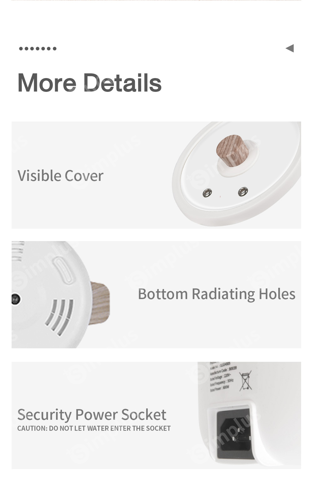 Simplus Electric Cooker Rice Cooker 1.5L Multifunctional Cooker with ...