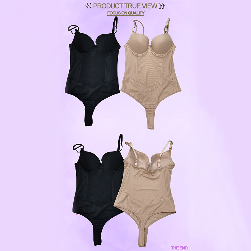 WECHERY Women 7 Steel Boned Body Shaper Bodysuit with Bra Shapewear ...