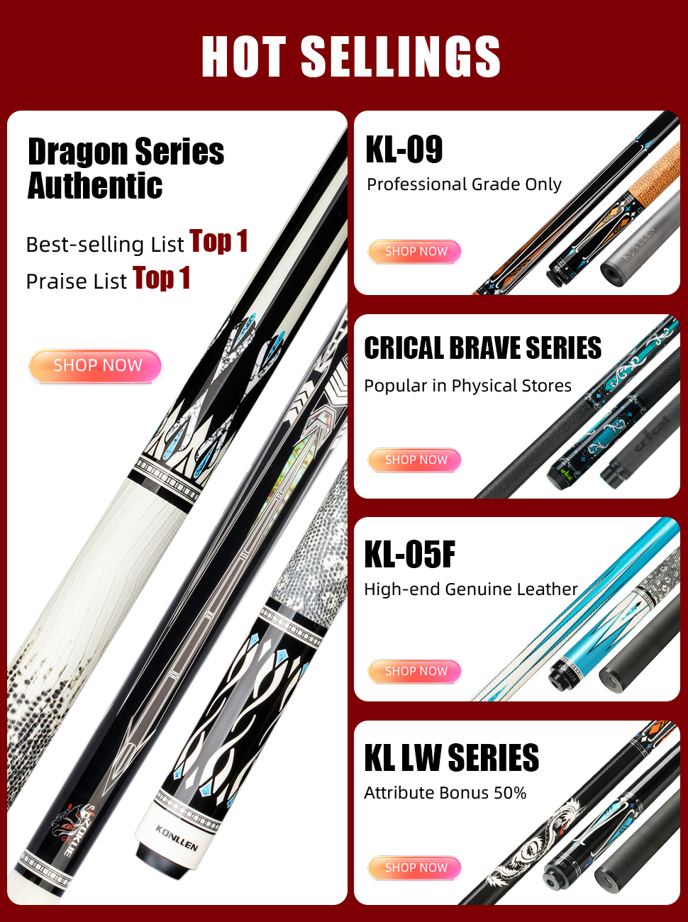 PREOAIDR 3142 Z2 POINOS Billiard Pool Stick Shaft 10mm 11.5mm 13mm Tip ...