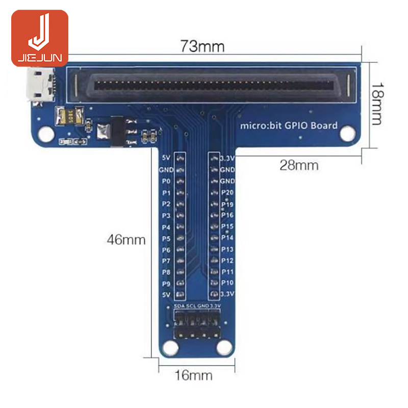 microbit Development Board T-type GPIO Expansion board microbit breadboard adapter board Python ...