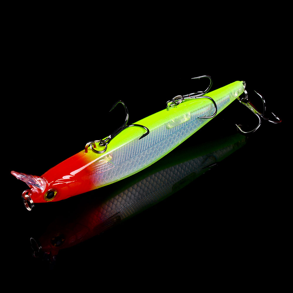 HENGJIA 1 pcs 11cm/13g Suspended Minnow Fishing Lure Hard Artificial Bait 16 Color 3d Eyes ...