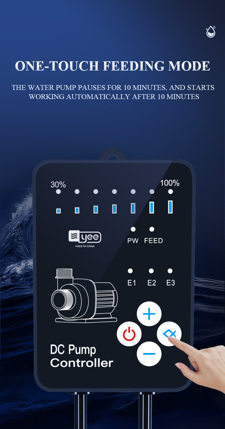 Yee Aquarium Fish Tank Frequency Conversion Pump Dc 24v Lift 8000l/h Ultra-quiet Low-pressure ...