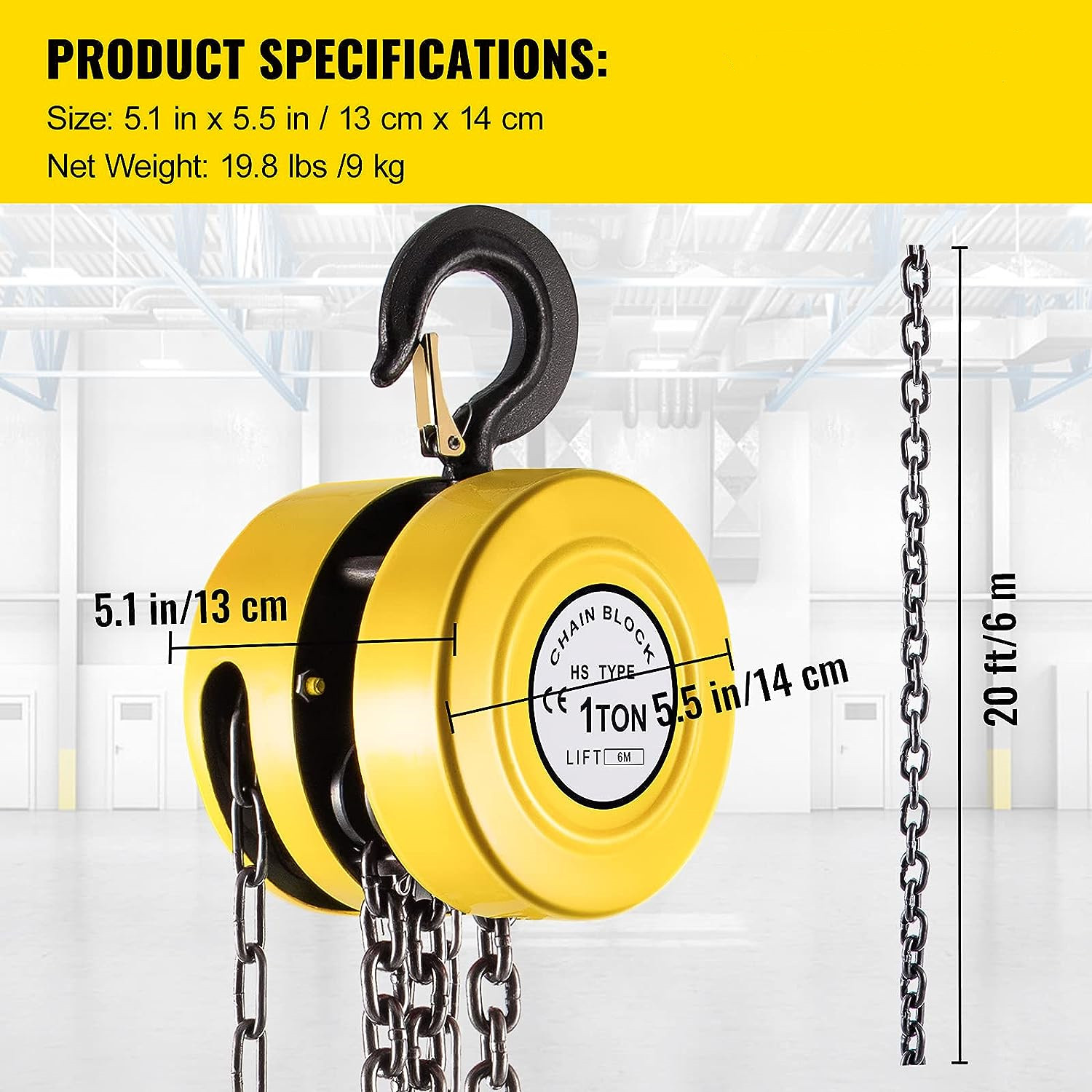 Yoqu 3T Manual Lifting Chain Lever Block Hsz Type Small Pulley Block ...