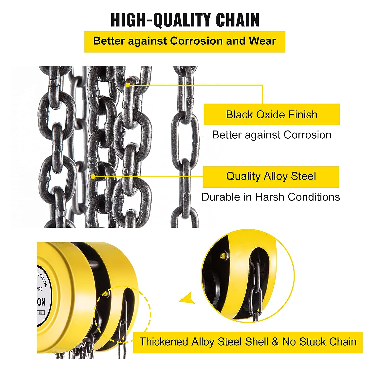 Yoqu 3T Manual Lifting Chain Lever Block Hsz Type Small Pulley Block ...