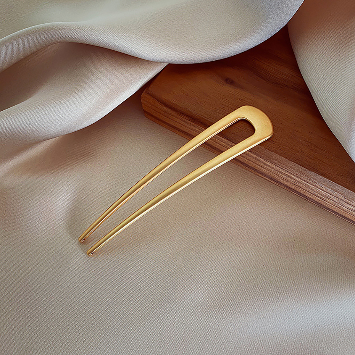 U-Shaped Matte Metal French Hair Clip | Elegant Updo Pin & Hair Stick ...