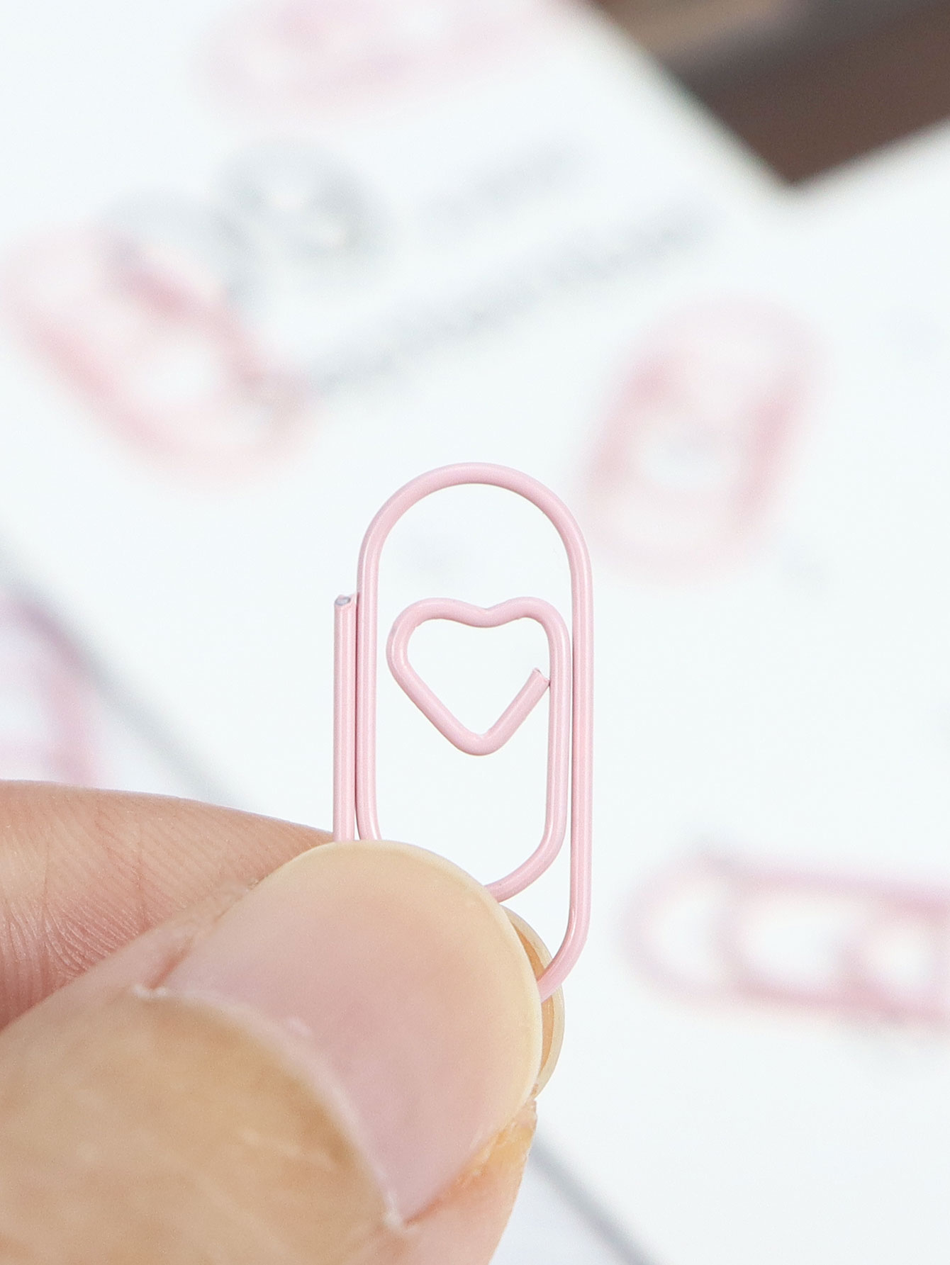 20 Creative Pink Peach Heart Mini Paper Clips, Fun Office Data ...