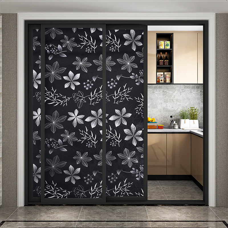 Black shading glass sticker window self adhesive wallpaper film opaque ...