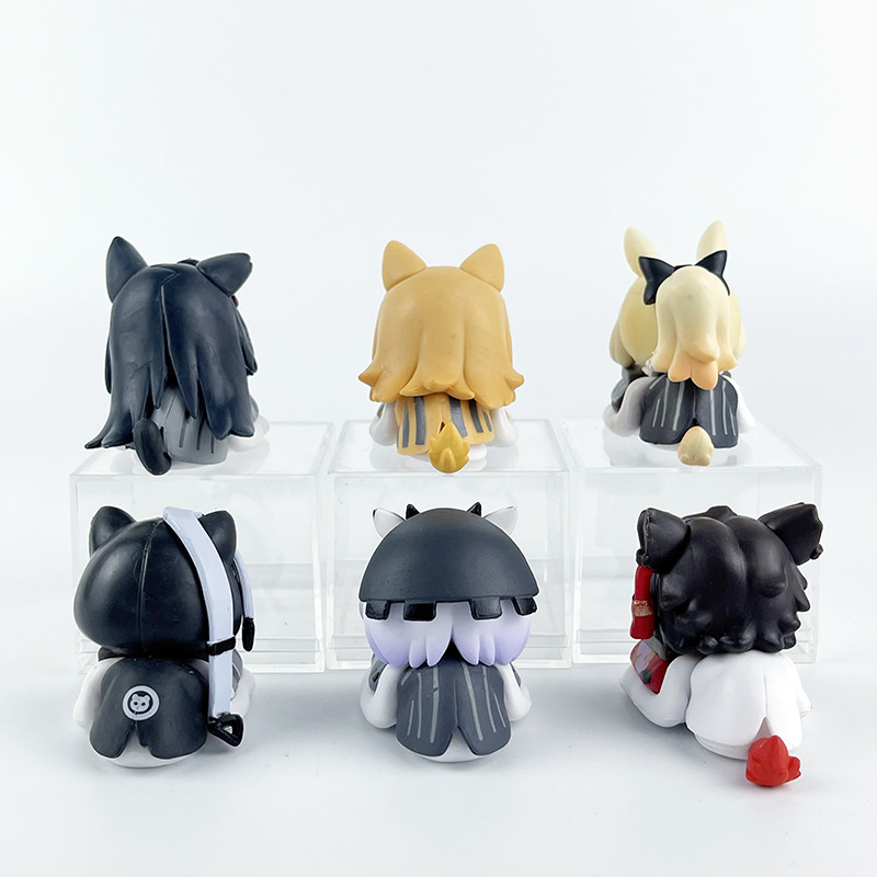 6Pcs/Set 4.5-5cm Anime Arknights Foot-warmer Series PVC Figure ...