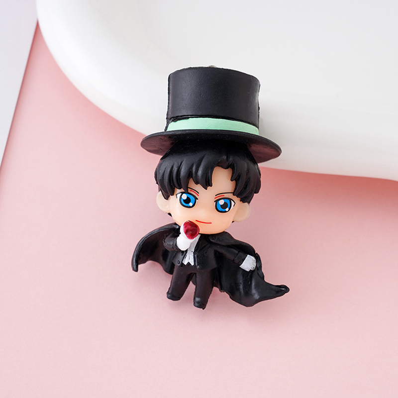 1Pcs 4.8cm Anime Sailor Moon Figure Tsukino Usagi Chiba Mamoru Chibiusa ...