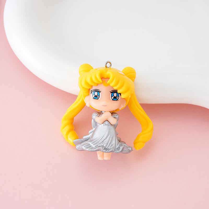 1Pcs 4.8cm Anime Sailor Moon Figure Tsukino Usagi Chiba Mamoru Chibiusa ...