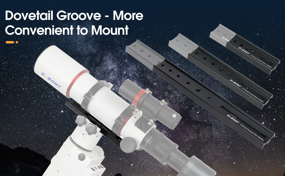 SVBONY SV219 Universal Dovetail Mount Plate 120/210/300mm Telescope ...