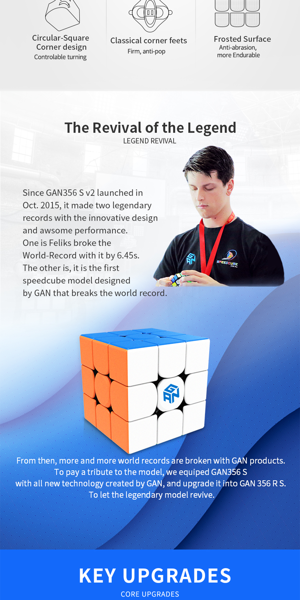 Gan 356 RS Speed Cube Freehand Tuned for Beginners 3x3 | Shopee Philippines