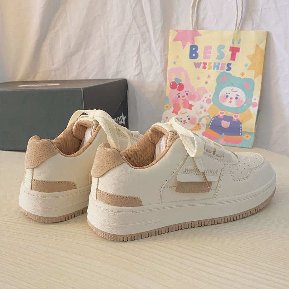 QS New Korean Stylish Sneakers Student Sports Shoes Women's Thick Sole ...