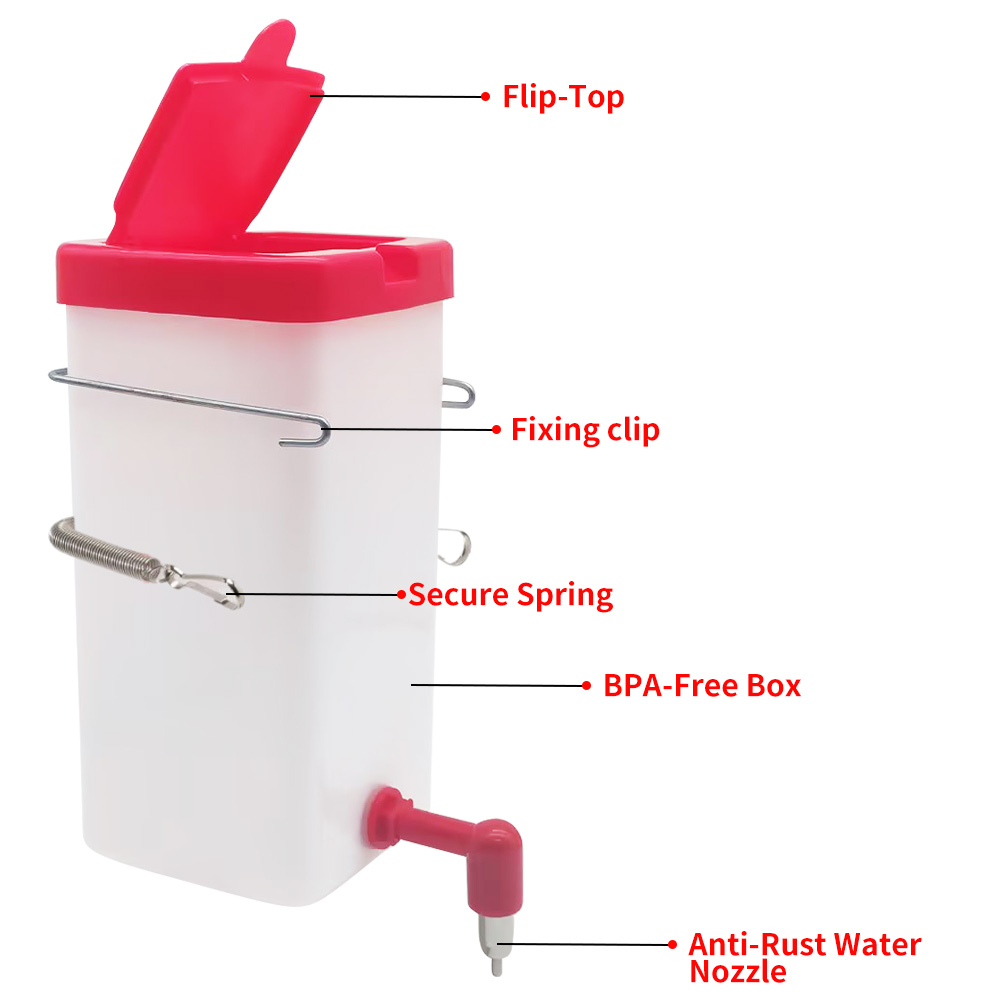 Rabbit Drinking Bottle Refillable Water Dispenser for Bunny Guinea Pigs ...