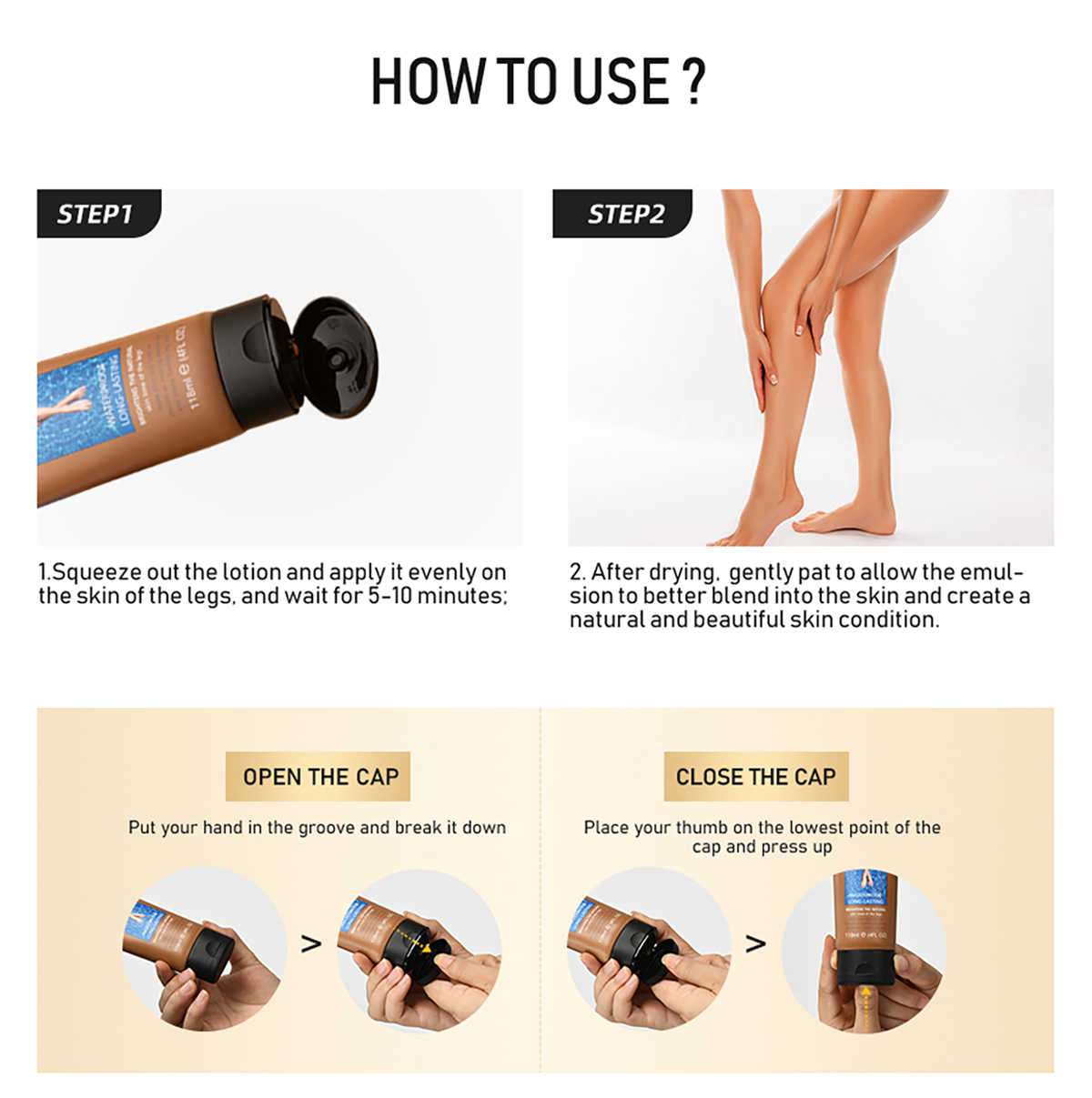 Lakerain Leg Makeup Lotion ,Leg And Body Makeup For Tattoo Cover Up ...