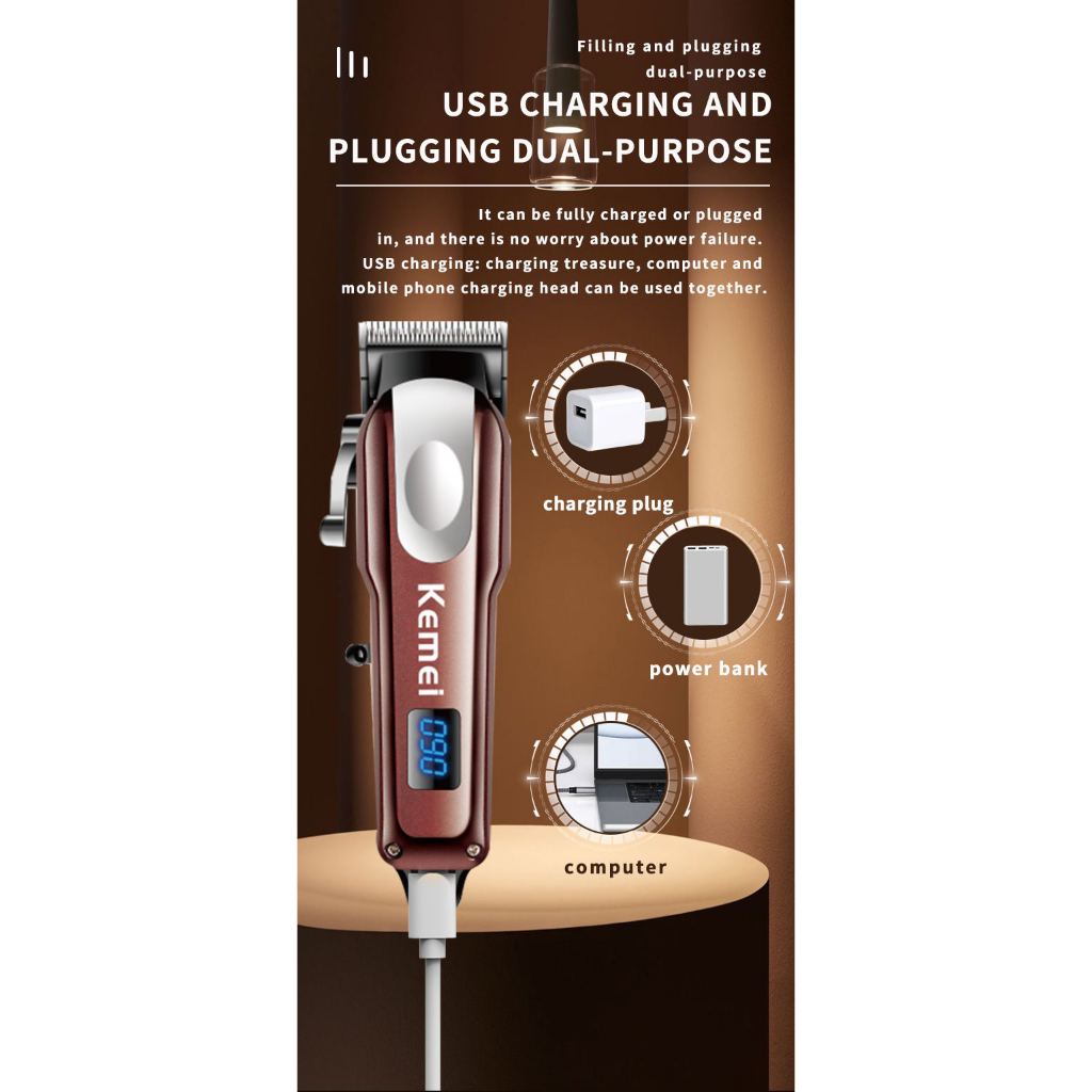 Kemei KM-233 Hair Clipper for Men Beard Electric Cutter Hair Machine ...
