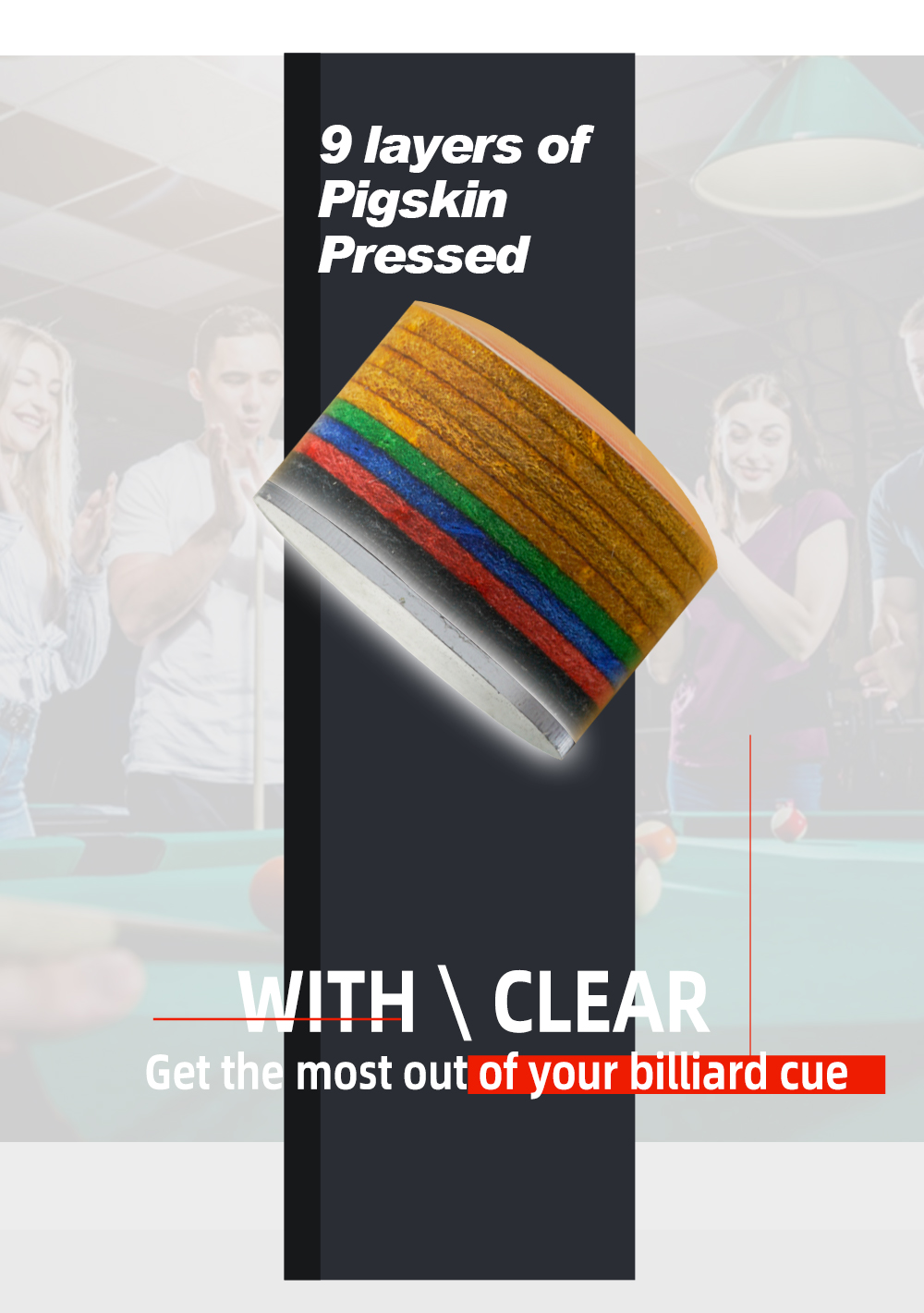 Konllen Rainbow Tip Billiards Tips SX/SS/S/M/MH/H 11mm/14mm Pool Cue ...