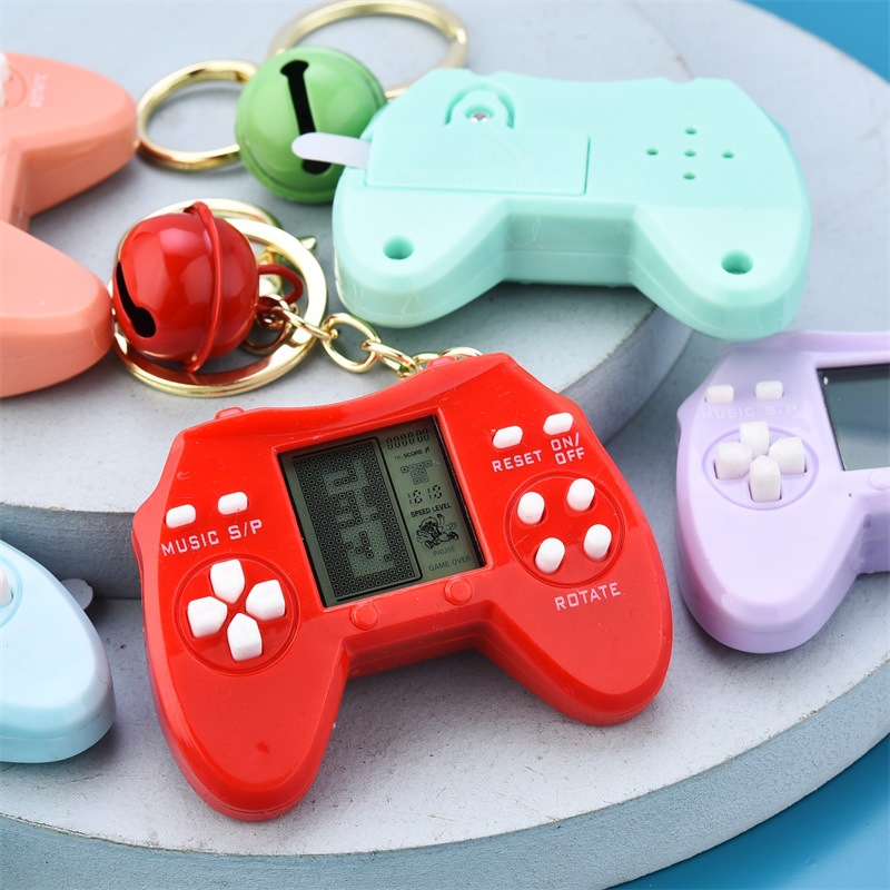 New Mini Macaron Tetris Game Controller Style Keychain Kids Toys ...