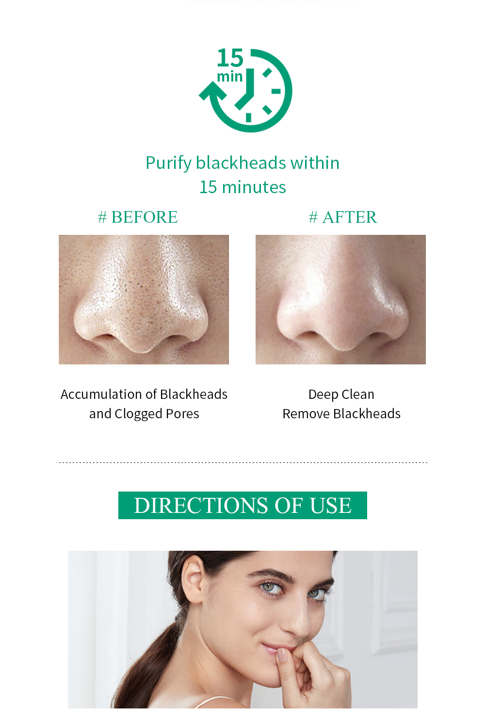 BREYLEE Blackhead Remover Anti Peel Off Facial Mask Pore Refining Serum ...