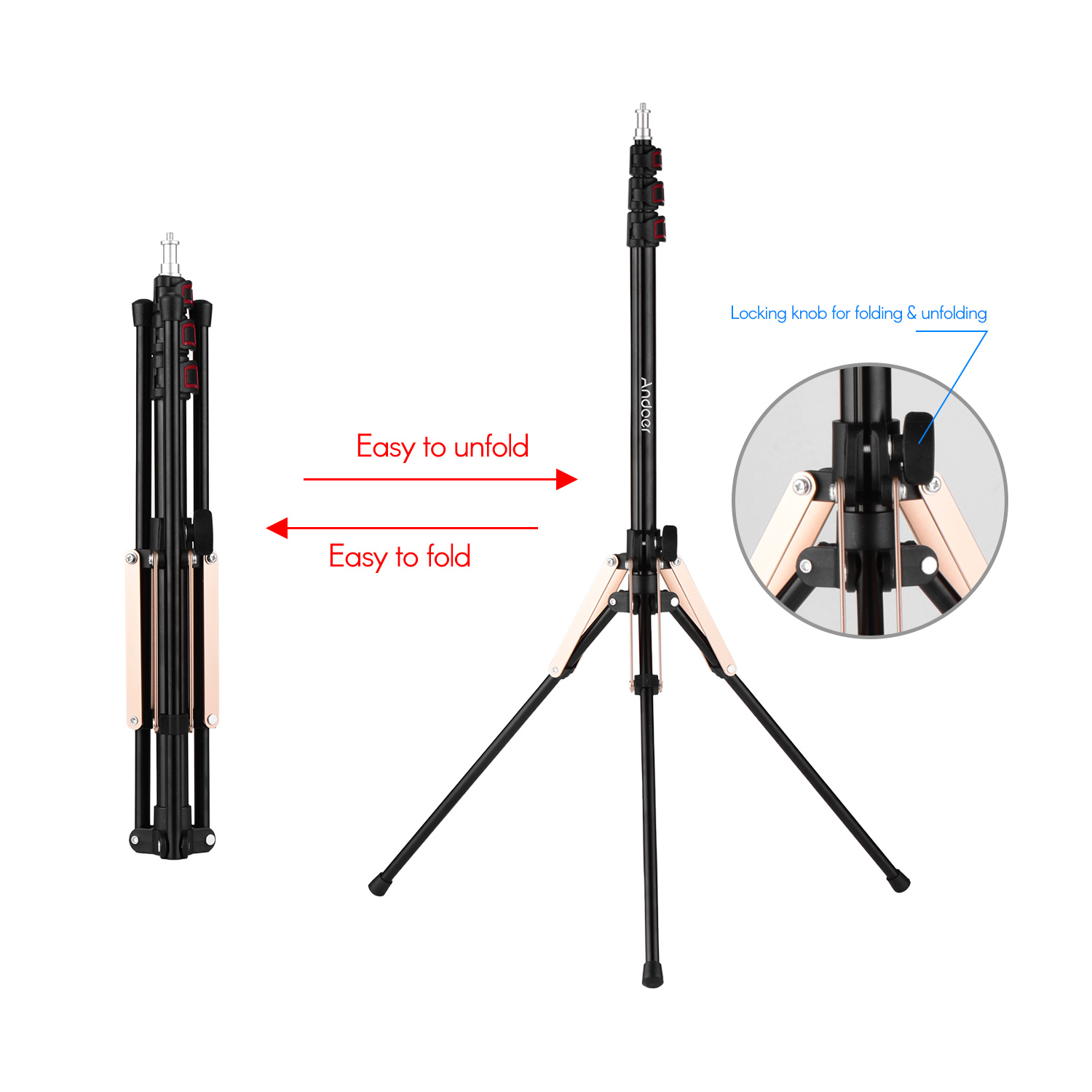 [Flash Sale] Andoer 190cm/74.8 Inch Portable Aluminum Alloy Photography ...