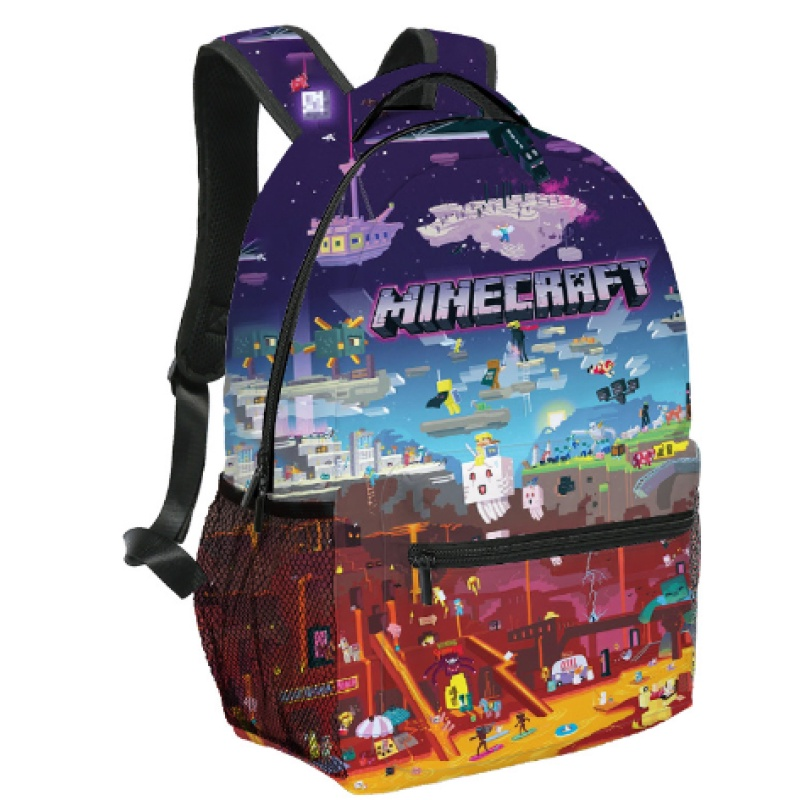 Minecraft backpack for primary and secondary school students | Shopee ...