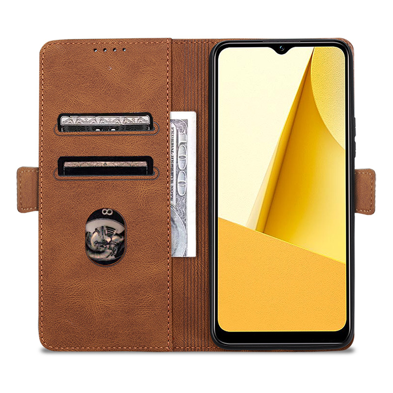 2 in 1 For OPPO A98 Luxury Leather Flip Case with Ceramic Film and ...