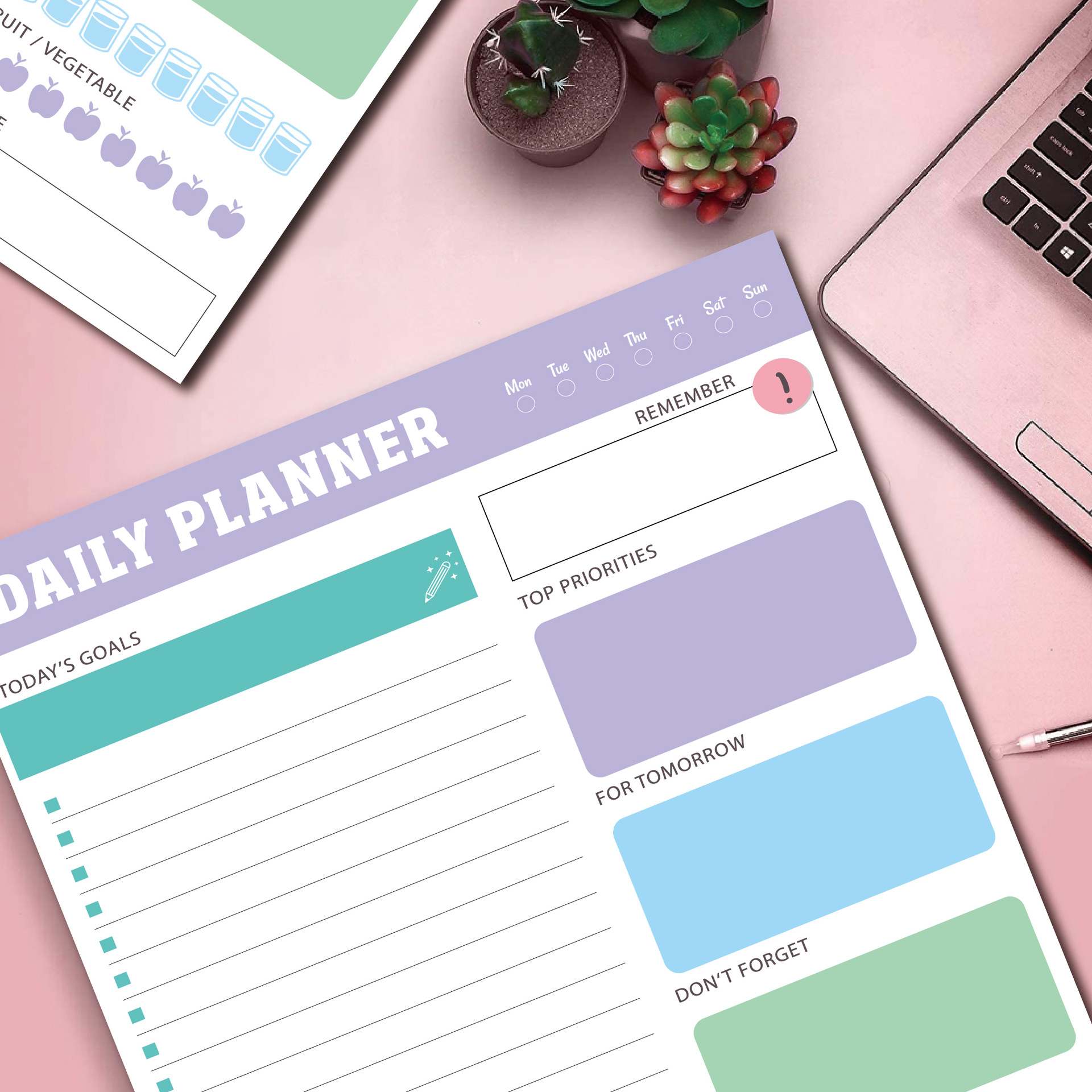 50 Sheets/Pack Daily Planner Paper Memorandum Notebook Office ...