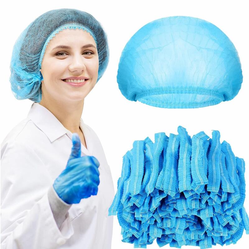 100pcs 21inch Disposable Surgical Cap Disposable Fluffy Hat Beauty Anti ...
