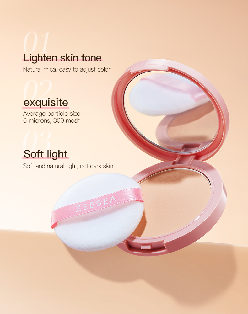 ZEESEA Sunscreen Compact Powder SPF 25 PA++++ Face Powder Oil Control Waterproof Compact Pressed ...