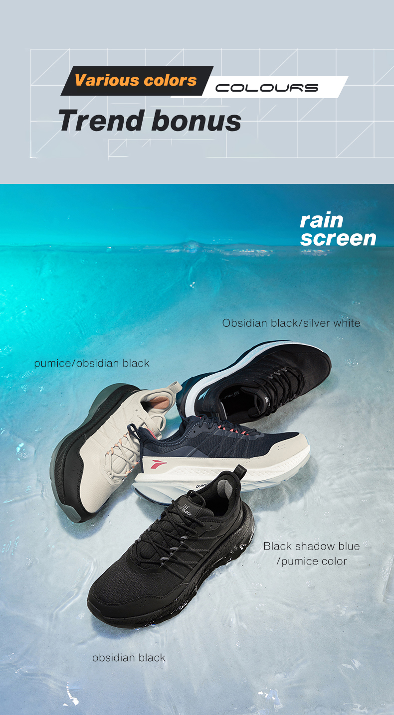 361 Degrees Fierce Rainblock Men Running Shoes Breathable Cushioning ...