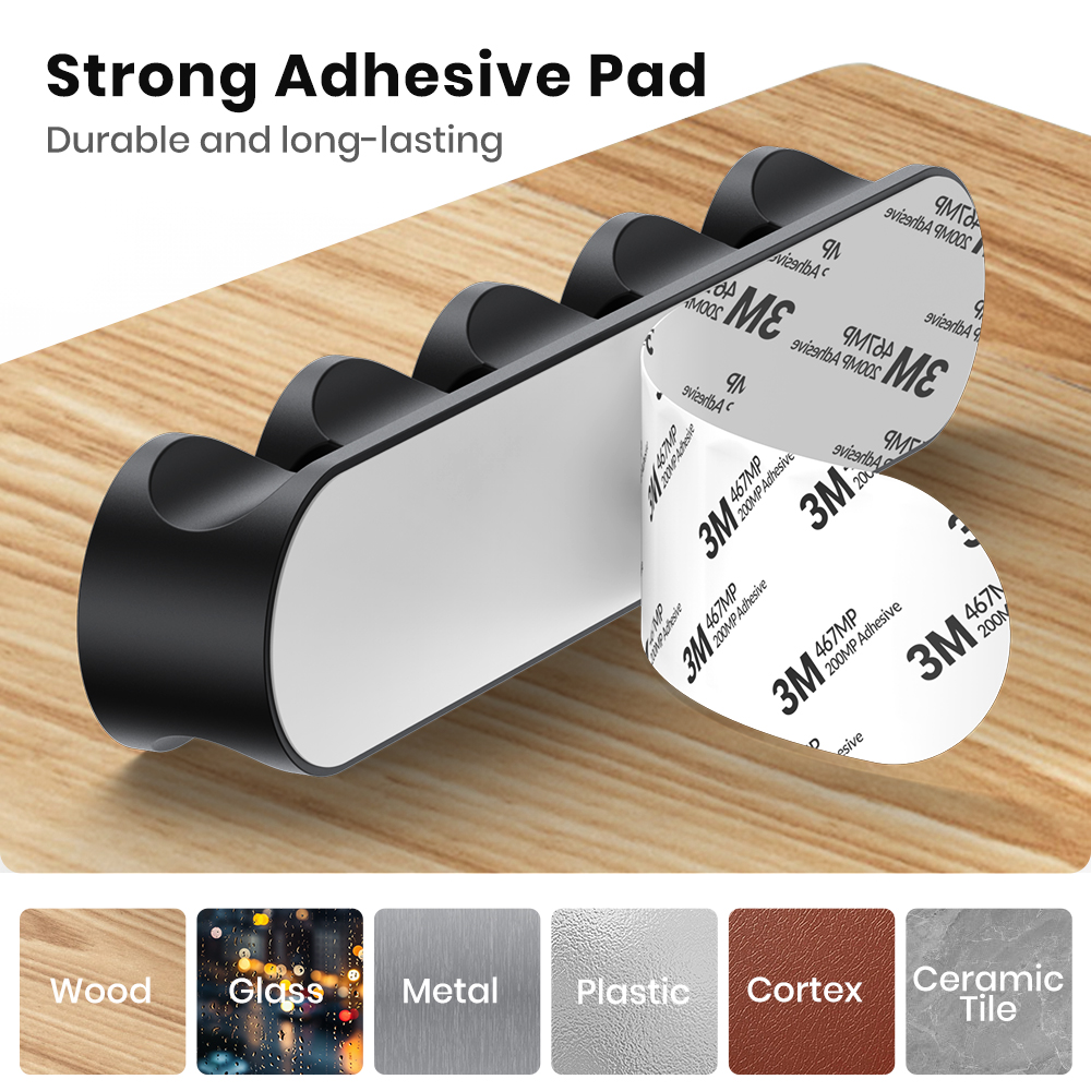 TOPK Cable Organizer Silicone USB Cable Winder Desktop Tidy Management ...