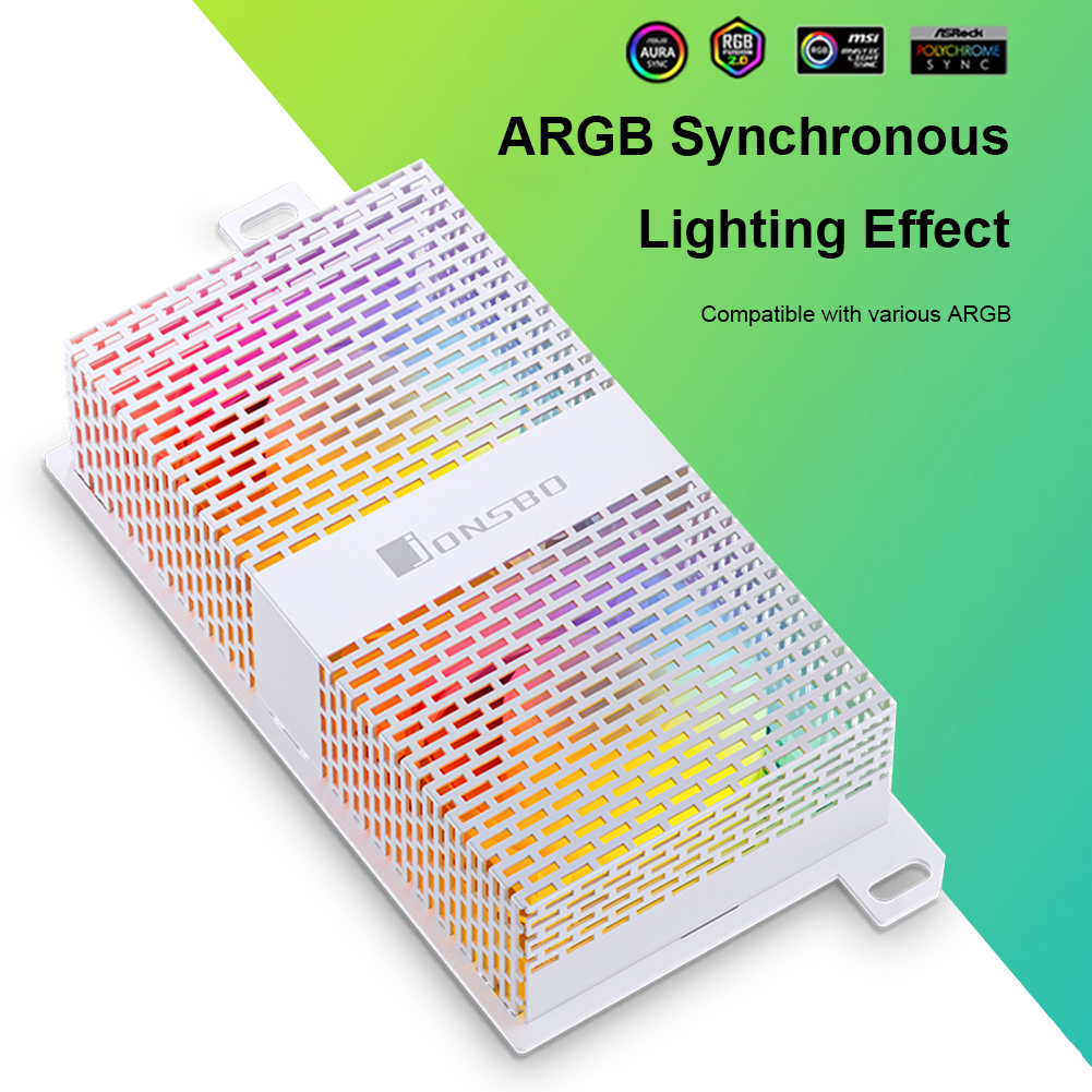 JONSBO NF-1 Memory Cooler 5V/3PIN ARGB Dual 5020 Fans DDR4 Cooling Vest ...