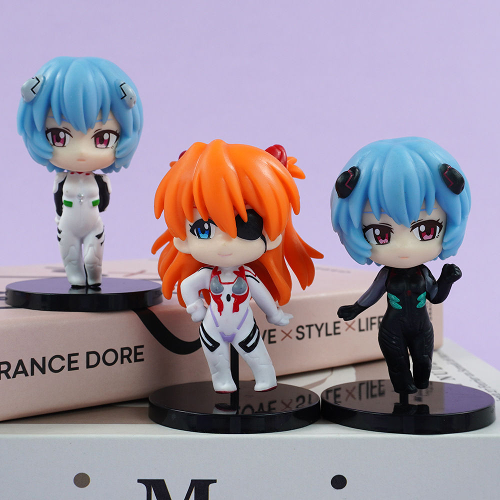 6Pcs/Set Japan Anime Neon Genesis Evangelion Figure EVA Ayanami Rei ...