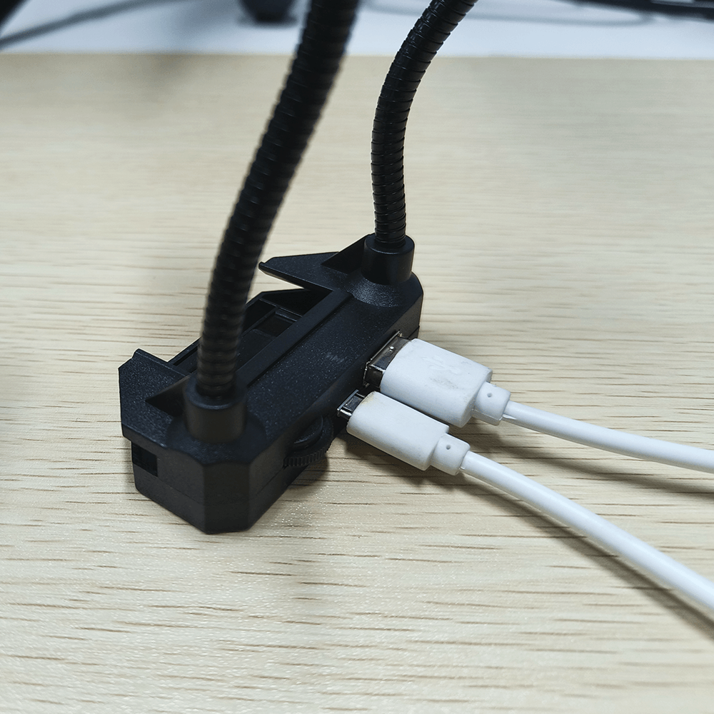 Clamp USB Dual Gooseneck Adjustable LED Spot Light Illuminator Lamp ...