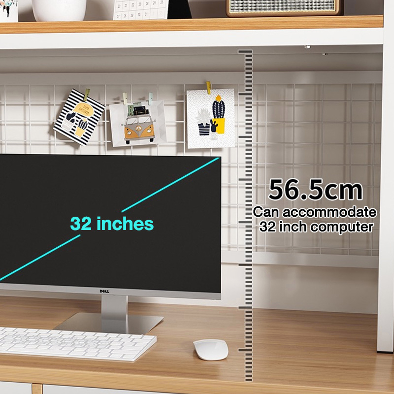 Desktop Organizer Tabletop Rack Bookshelf Bookcase Computer Desk ...