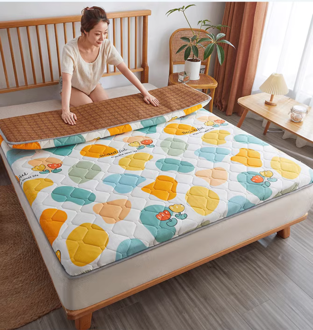 Banig Cooling Mattress Pad Foldable Summer Sleeping Mat Double/Queen ...