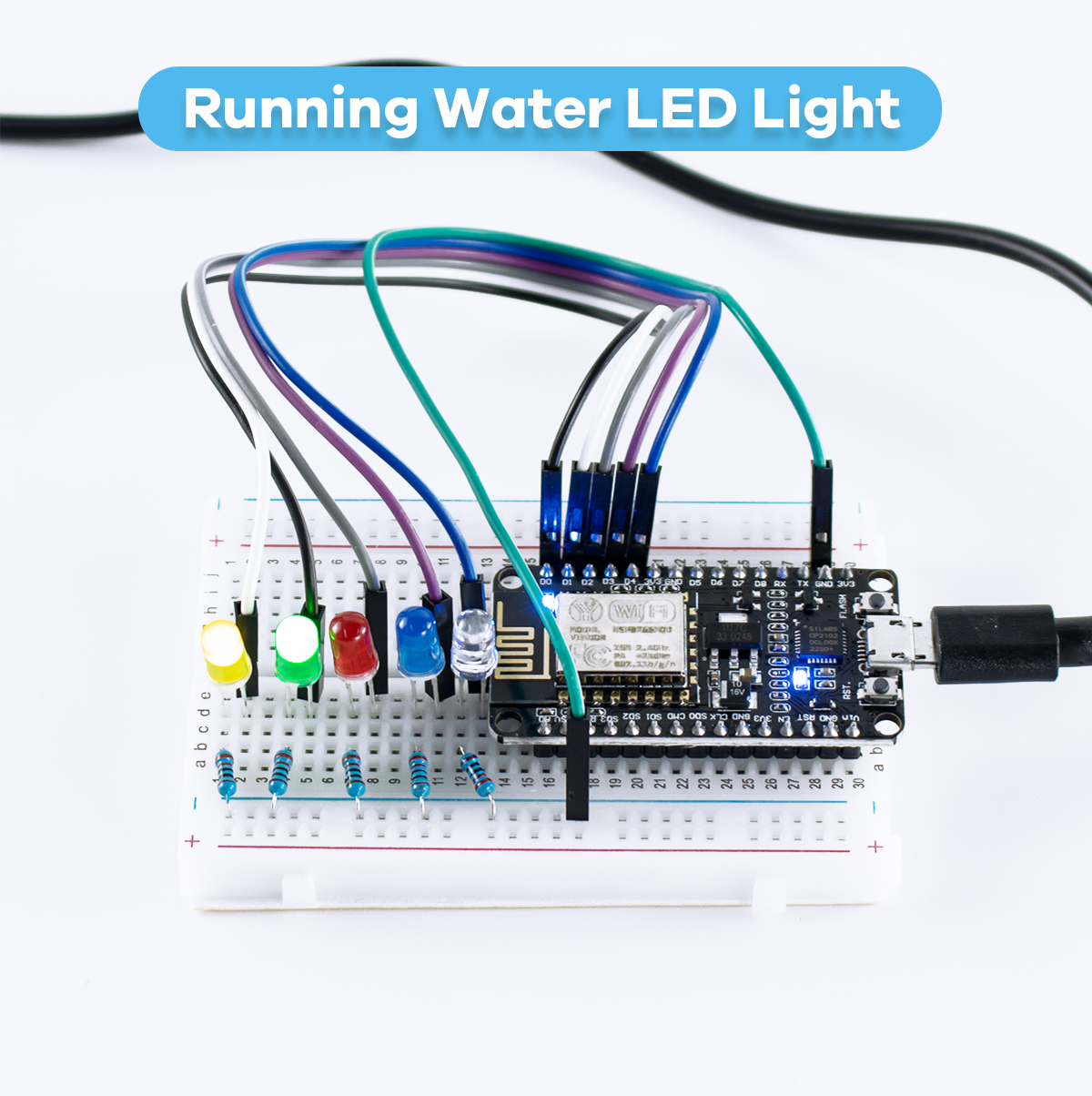 KLYSTR NodeMcu ESP8266 WiFi Development Board Starter Kit for IoT Breadboard Wifi Sensor Module ...