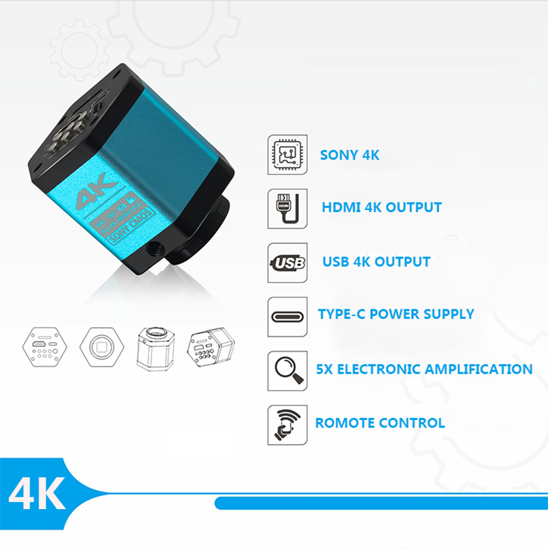 HD 48 million 4K industrial camera video electronic microscope USB to ...