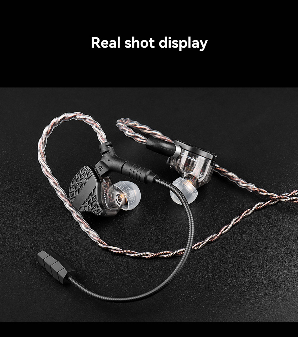 TRN RedChain-Plus Earphones Cable Four-core Copper-silver Mixed-braided ...