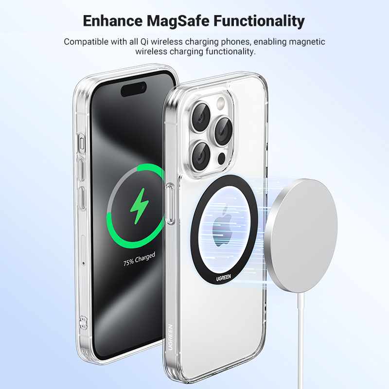 UGREEN 2Pcs Metal Sticker For Wireless Charger Metal Plate Ring For ...