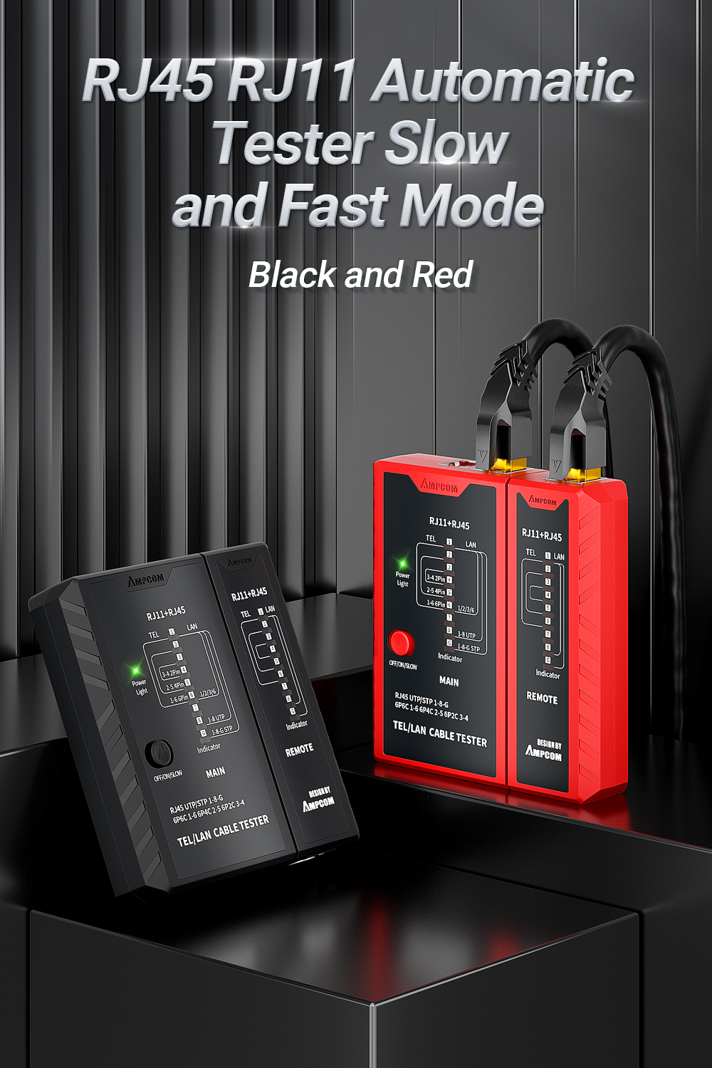 AMPCOM Updated Network Cable Tester LAN Cable Test Network Cable Tool ...