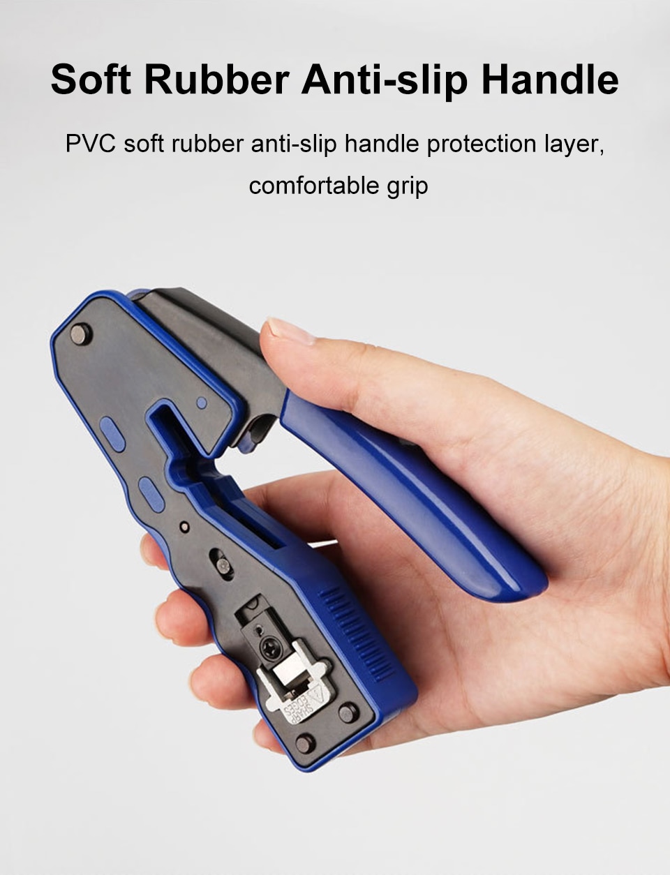 JT-COM Pass Through Crimping Tool for Cat6a Cat6 Cat5 Cat5e Cat7 ...