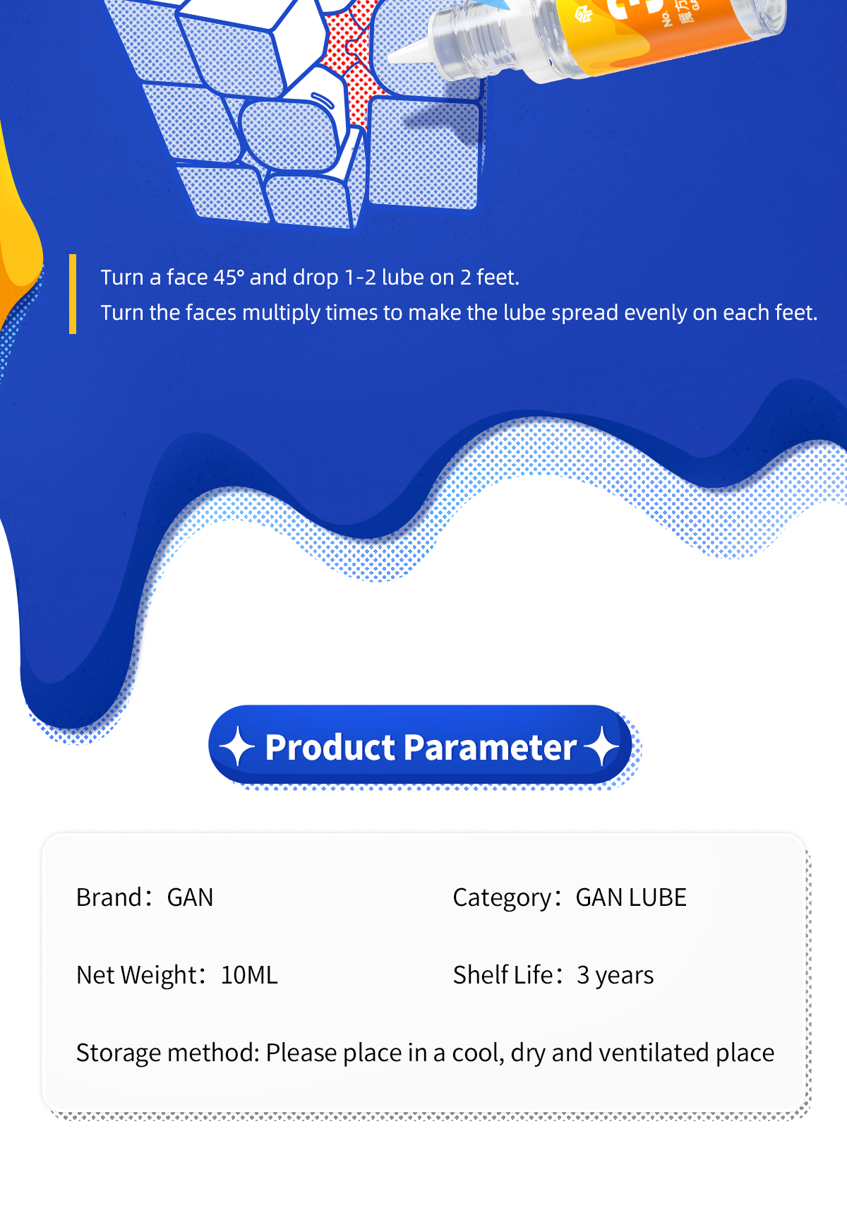 Gan Lube, Professional Speed Cube Lube Lubricant Oil For GAN Cube ...