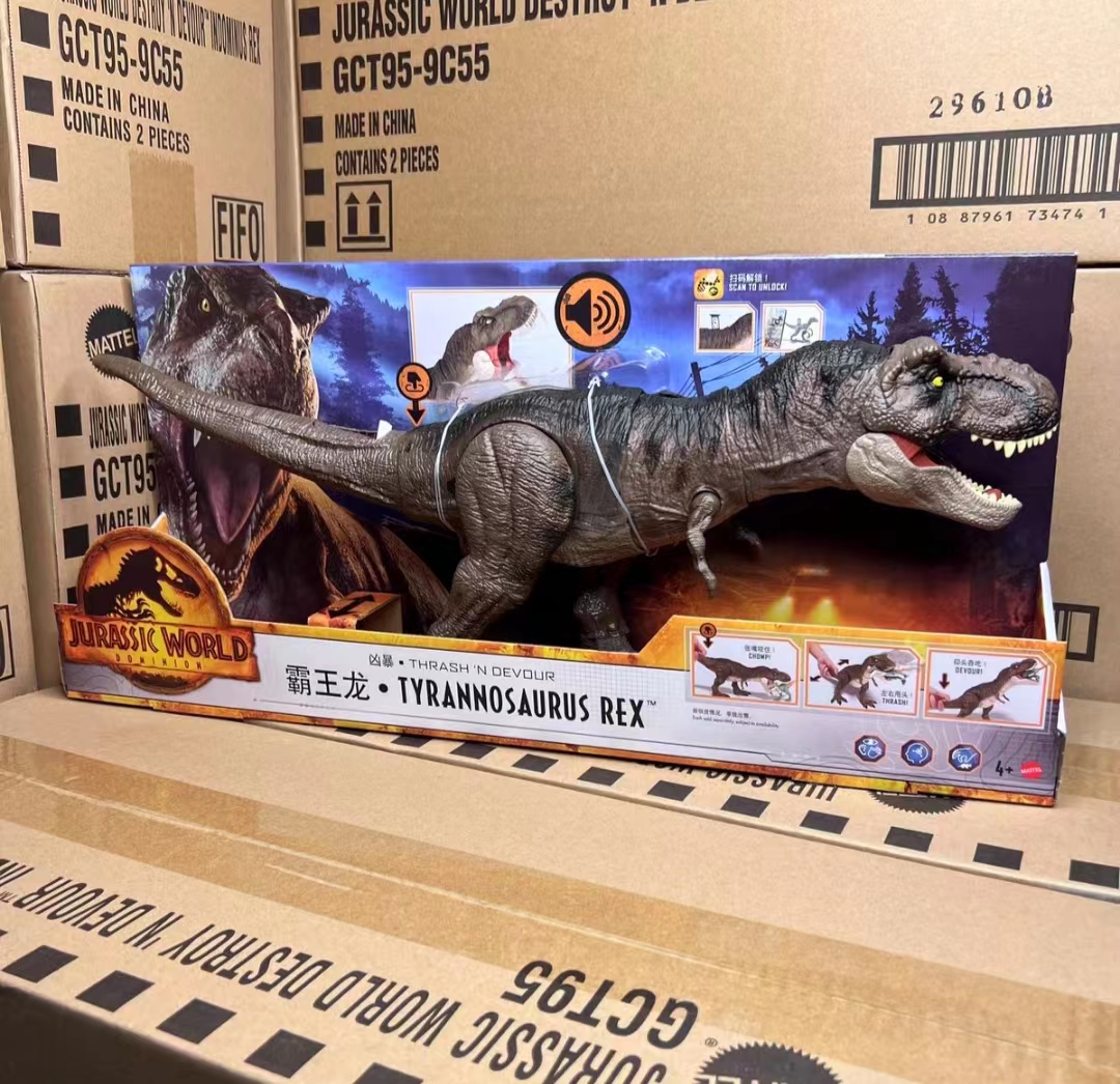 Jurassic World Dominion Thrash ‘N Devour Tyrannosaurus Rex Dinosaur ...