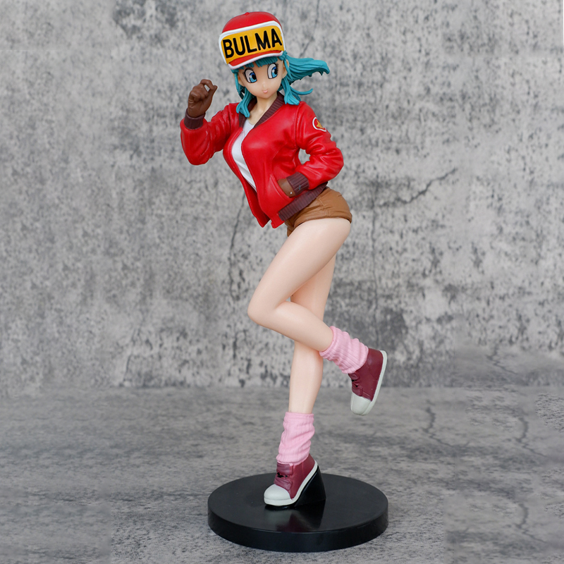 26cm Dragon Ball Z Bulma Anime Figure Casual Wear Hat Bulma Action ...